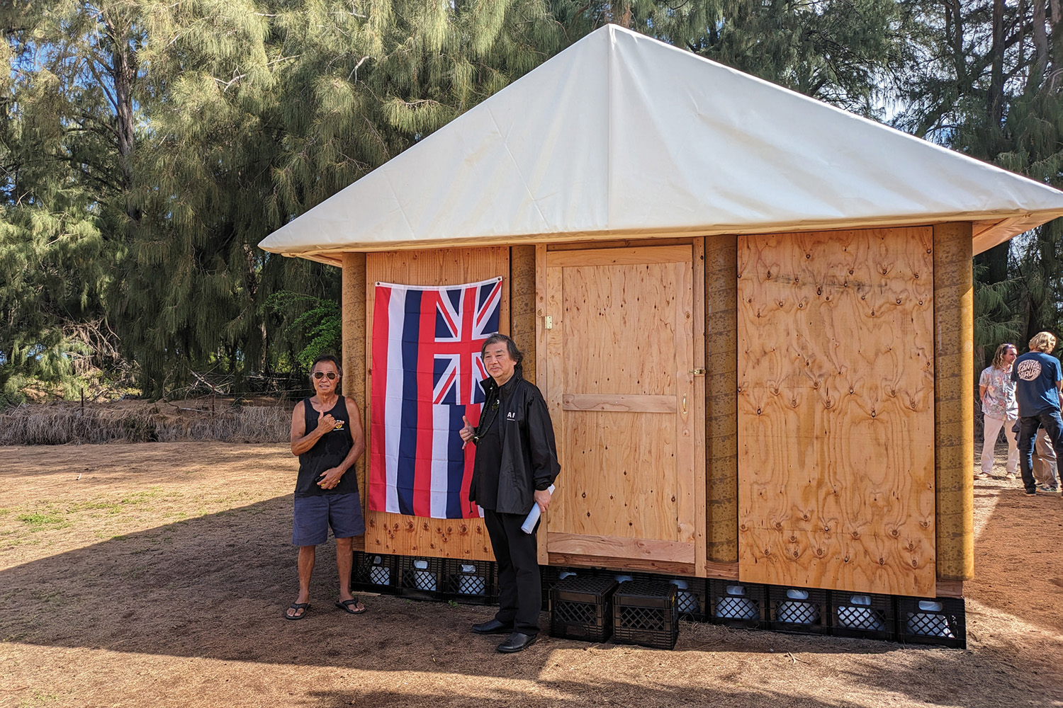 Shigeru Ban's Paper Log House at The Glass House — AIA New York