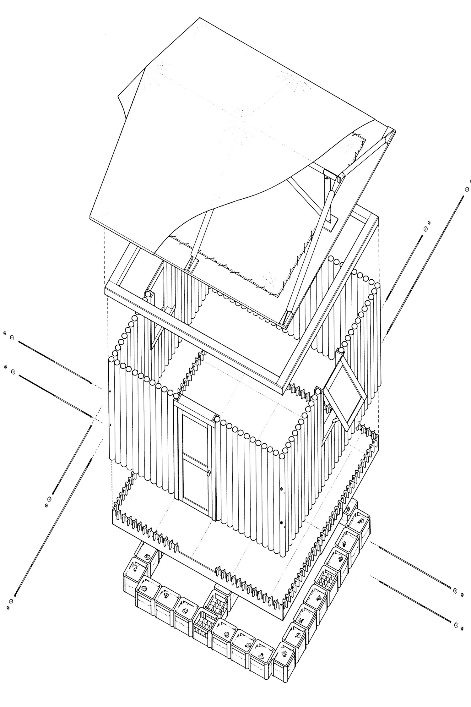 Shigeru Ban's Paper Log House at The Glass House — AIA New York